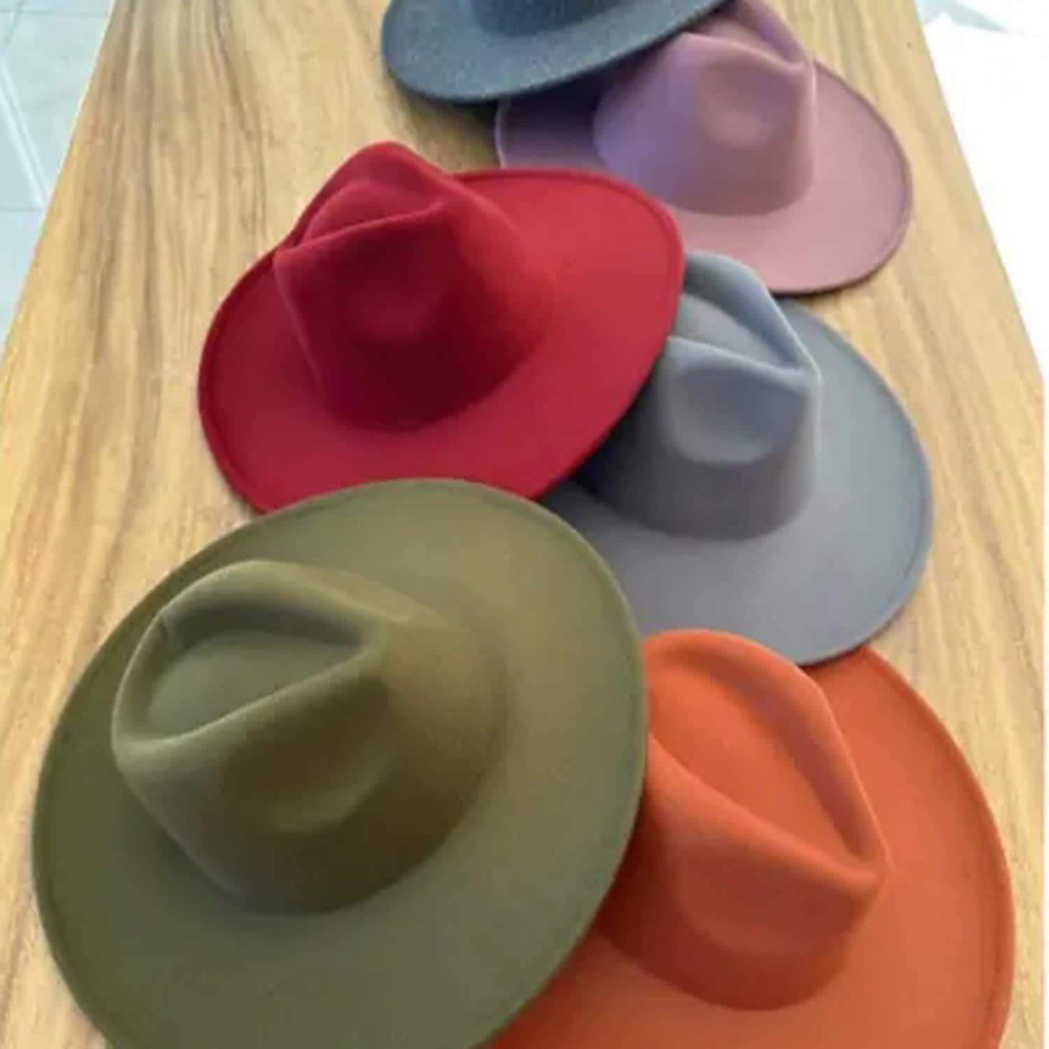 Handcrafted Vegan Felt Panama Hat: Wide Brim Fedora, Unisex (57-58cm ...