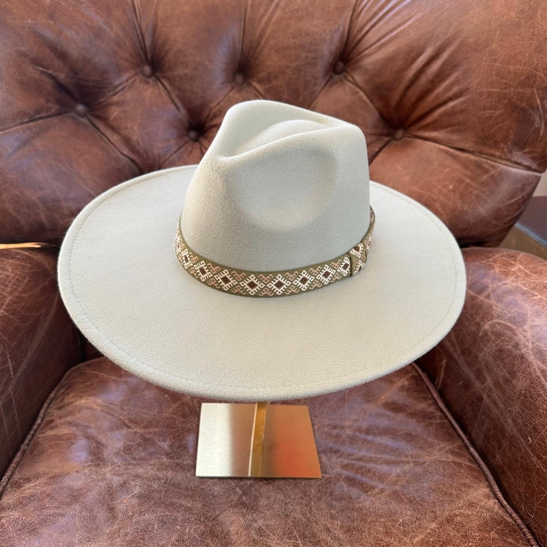 Vegan Felt Panama Hat: Unisex Flat Brim Wide Brim (57-58cm) - Etsy