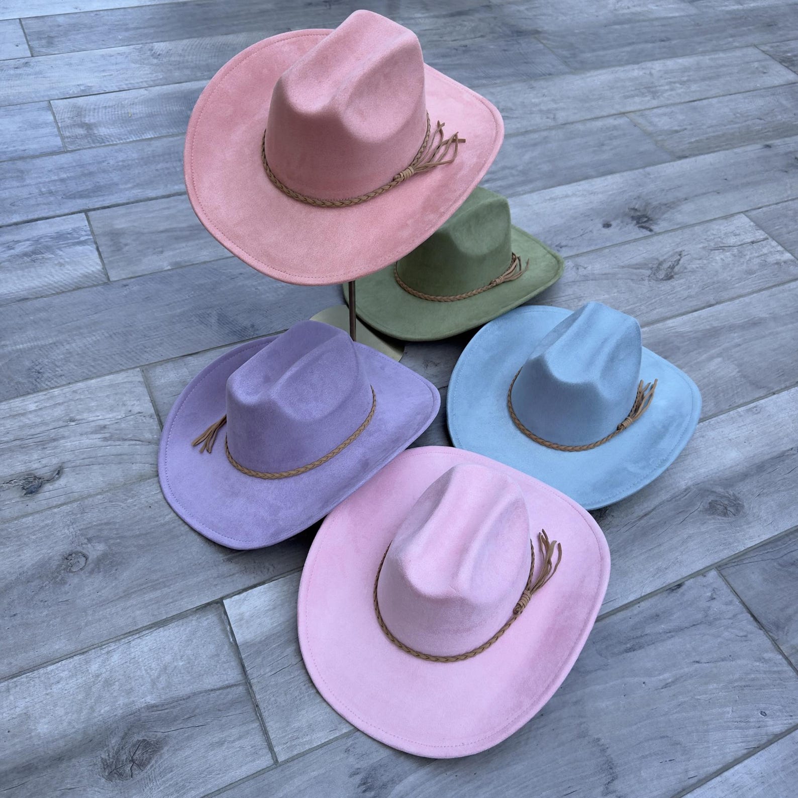 Vegan Suede Cowboy Hat: Cattleman Style, Adjustable Fit - Etsy