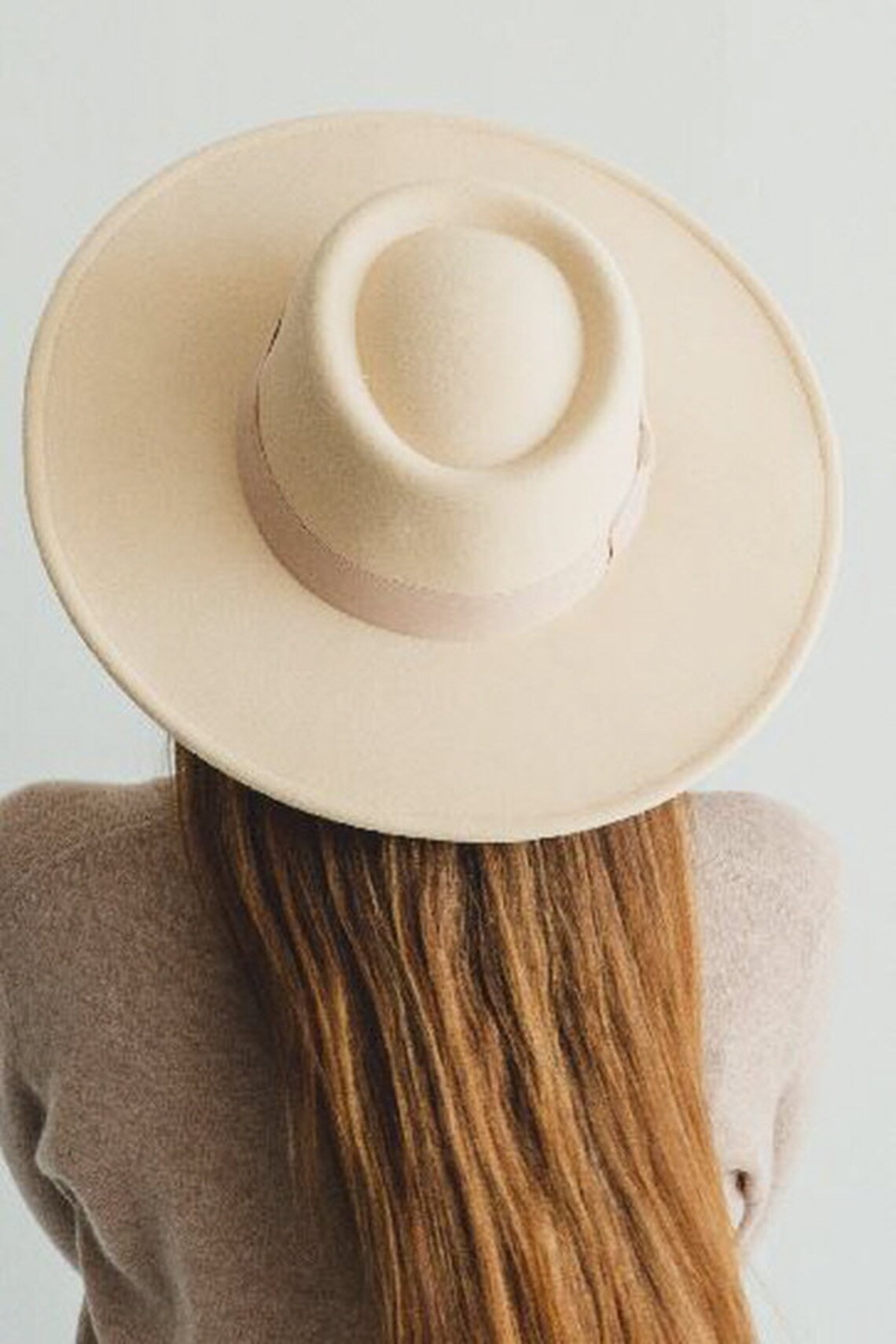 Vegan Felt Panama Hat: Wide Brim, Leather-look Band, Adjustable 57cm - Etsy