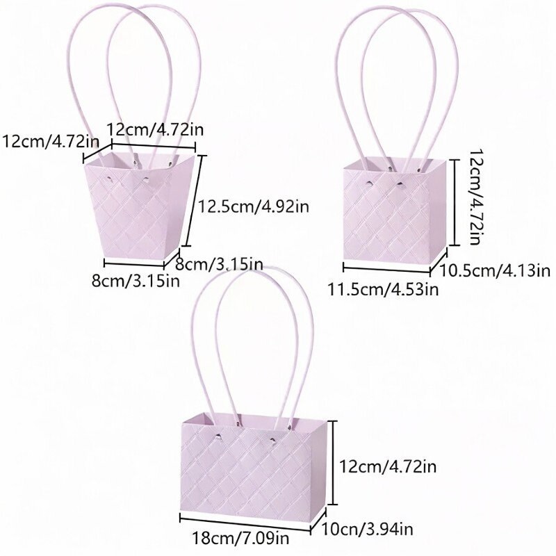 Portable Flower Packaging Box, Wedding Gift Bag, Handbag for Birthday ...