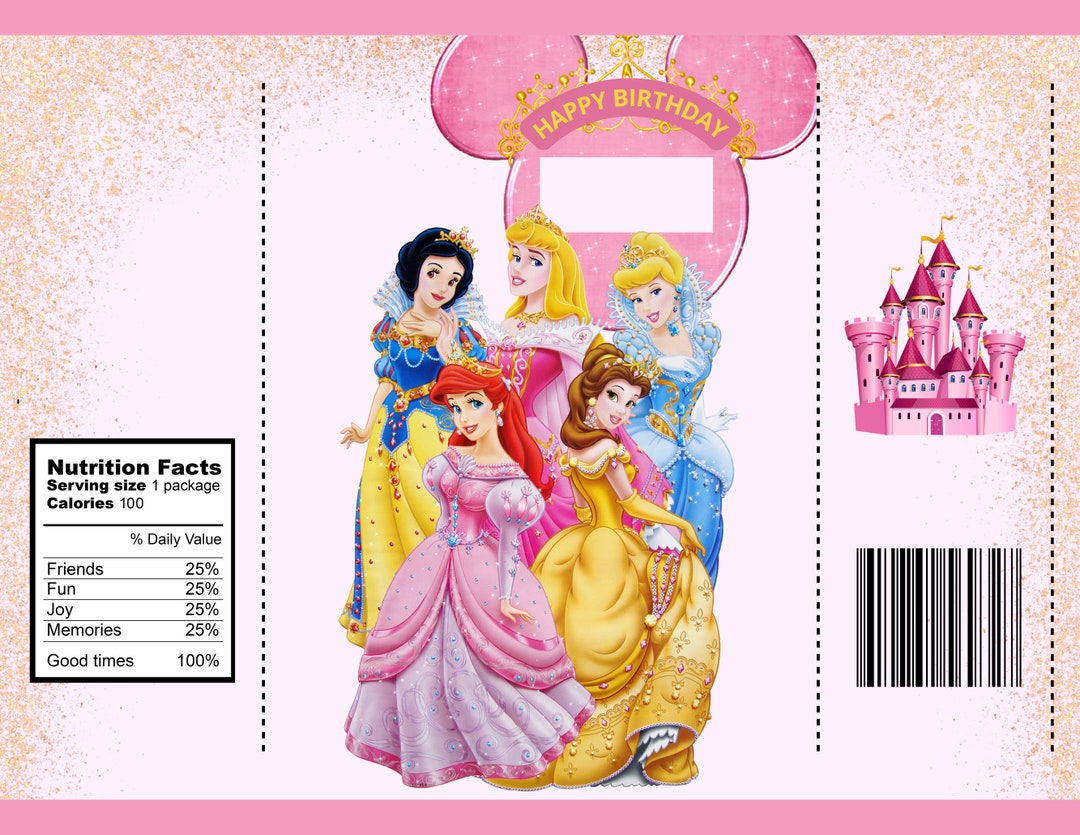 Template Chips Princesses - Etsy