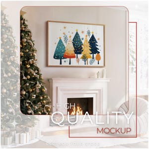 Horizontal Frame Psd, Christmas Frame Mockup Bundle, Landscape Art ...