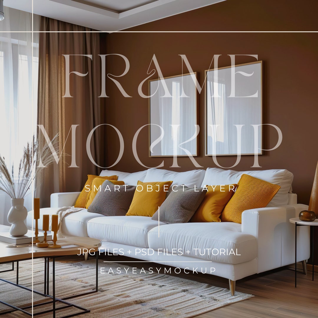 2 Frames Mockup, Vertical Frame Psd, Photo Frame Mockup, Picture Frame ...