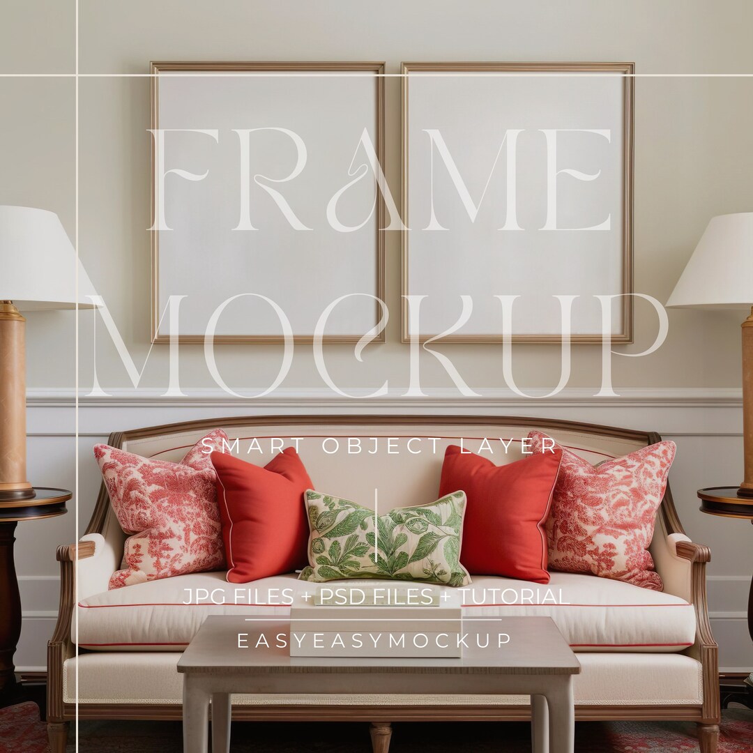 2 Frames Mockup, Vertical Frame Psd, Photo Frame Mockup, Picture Frame ...