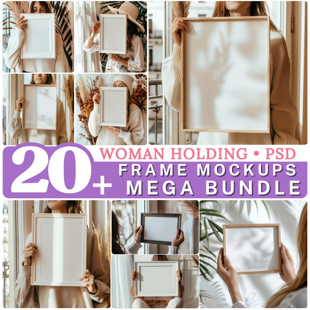 Frames Mockup Bundle Set, Frame Mockup Bundle, 22x PSD Wall Mockup ...