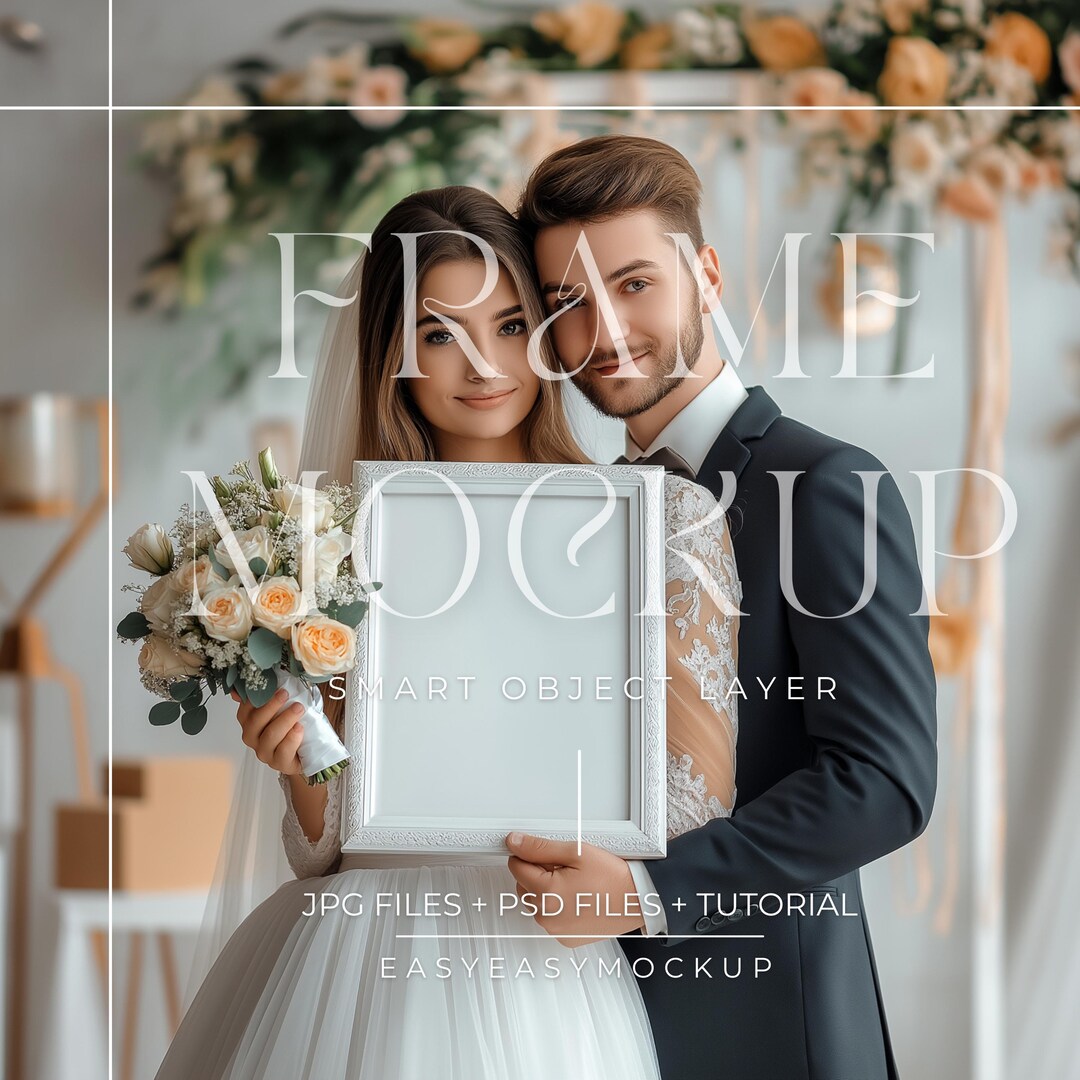 Buy Frame Mockup With Person, Woman Holding Frame Mockup, Psd Frame ...