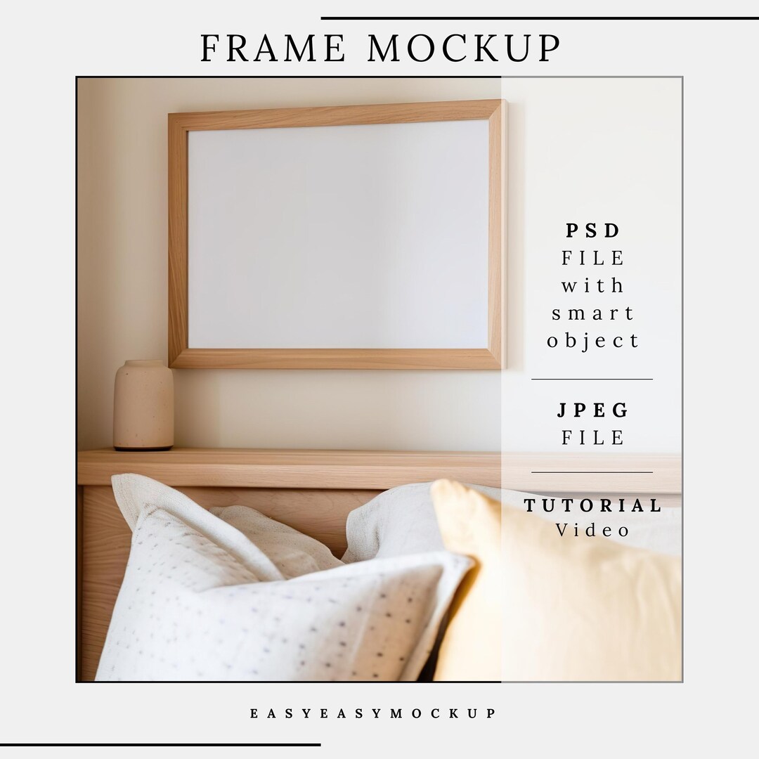 Horizontal Frame Psd, Interior Frame Mockup, Landscape Art Print Mockup ...