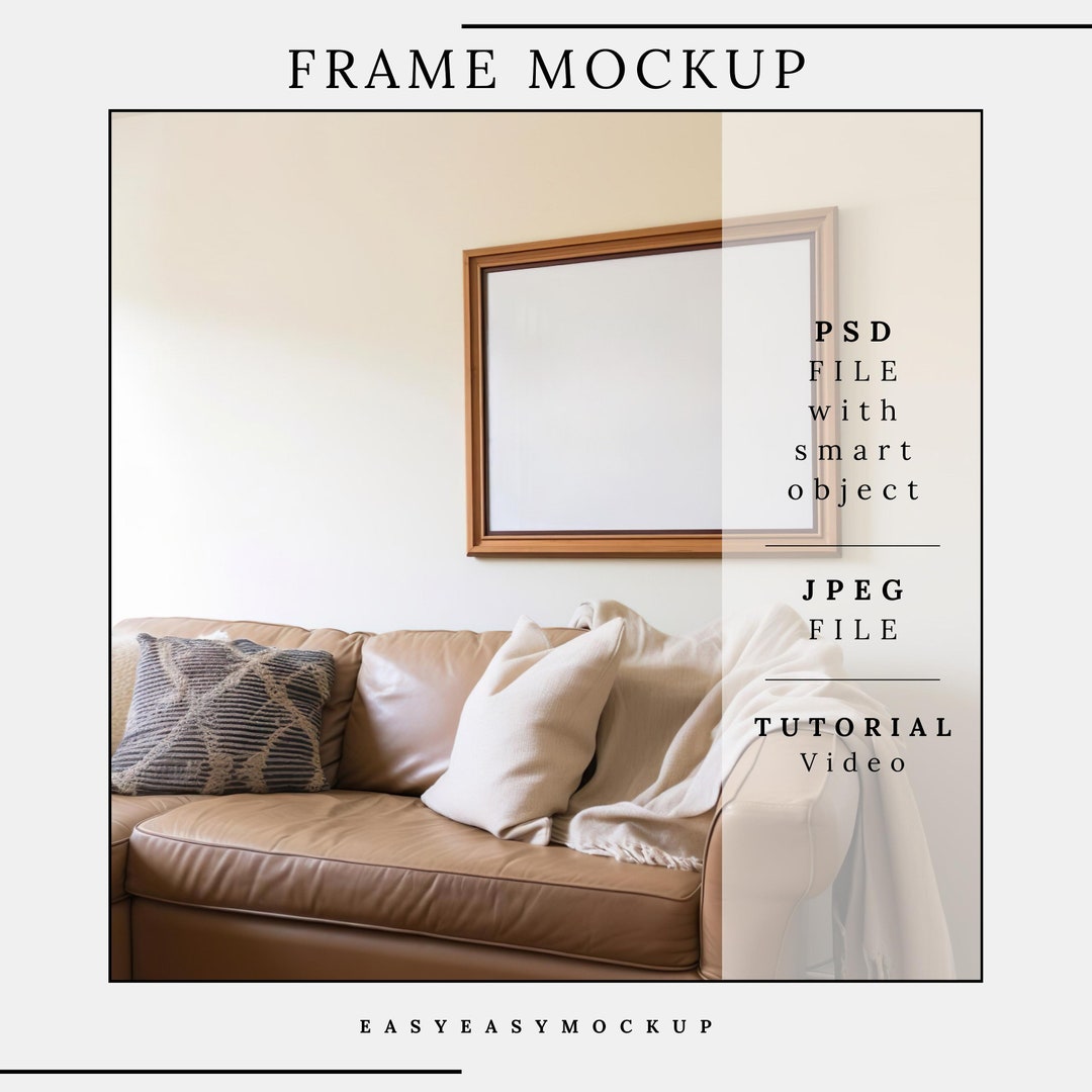 Horizontal Frame Psd, Interior Frame Mockup, Landscape Art Print Mockup ...