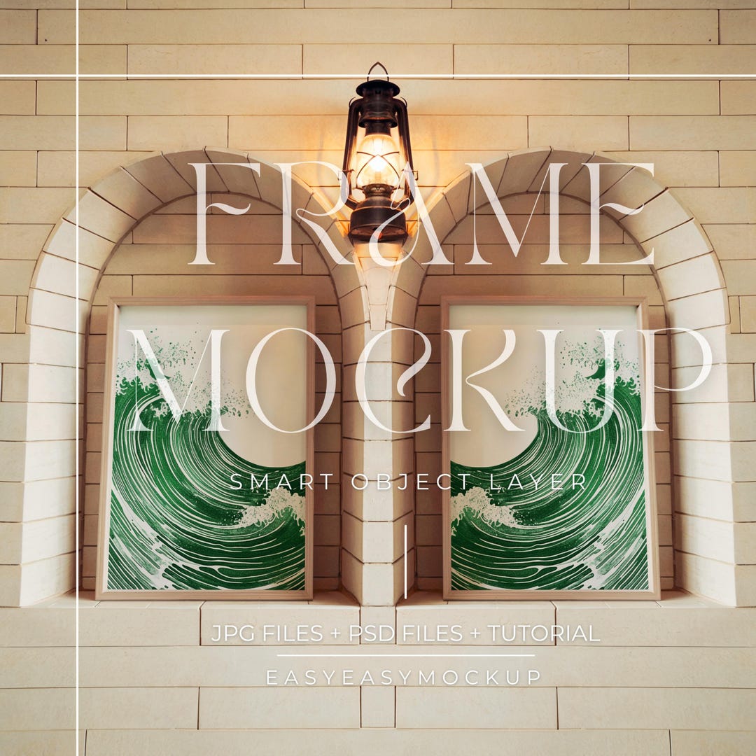 2 Frames Mockup, Vertical Frame Psd, Photo Frame Mockup, Picture Frame ...