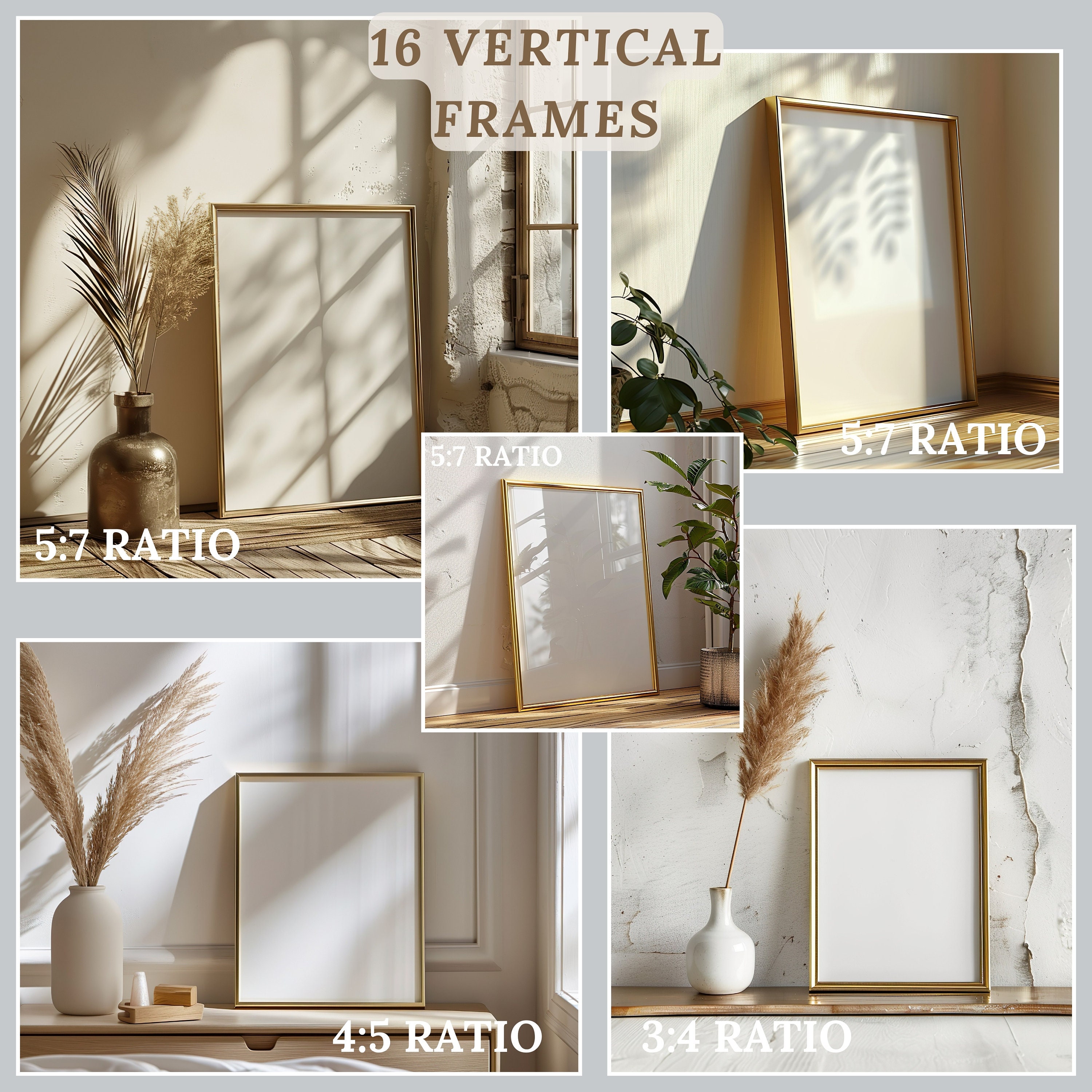 Frames Mockup Bundle Set, Frame Mockup Bundle, 26x PSD Wall Mockup ...