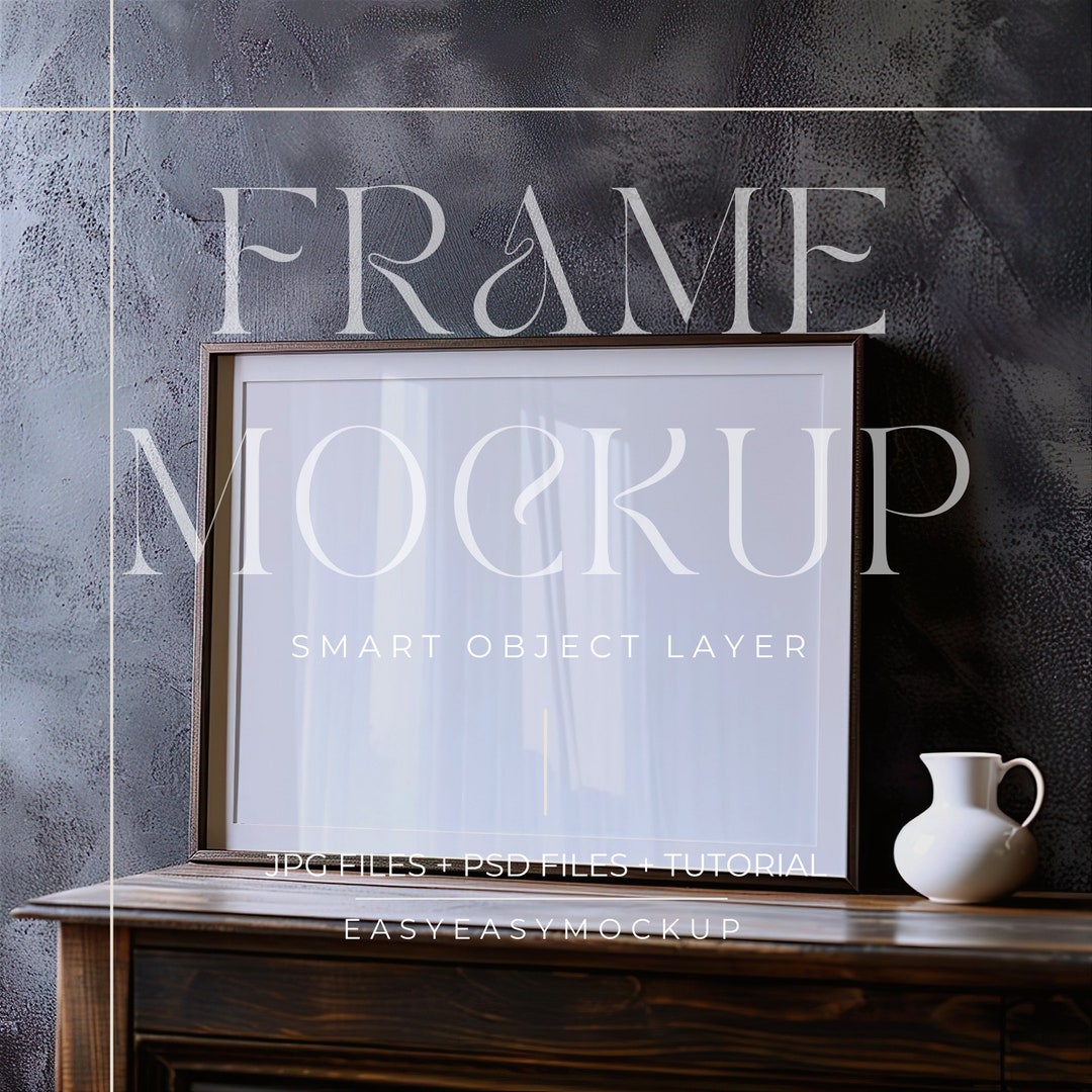 Horizontal Frame Psd, Close up Mockup, Landscape Art Print Mockup ...