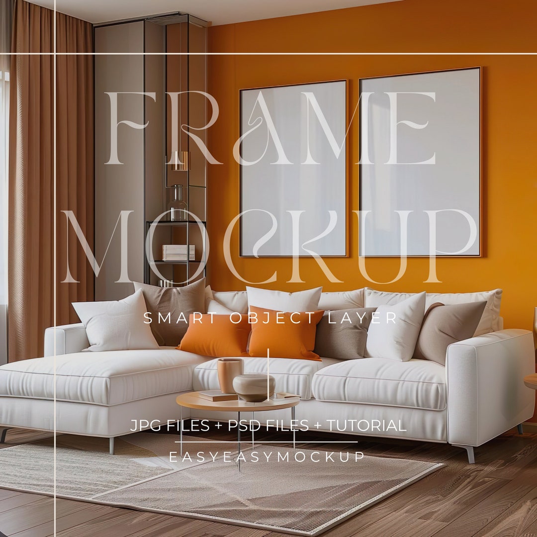 2 Frames Mockup, Vertical Frame Psd, Photo Frame Mockup, Picture Frame ...