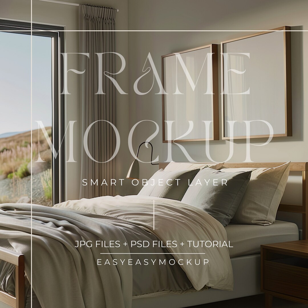 2 Frames Mockup, Vertical Frame Psd, Photo Frame Mockup, Picture Frame ...