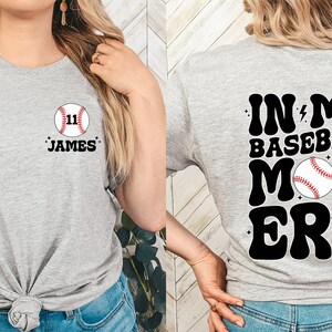 Custom Baseball Mom Sweatshirt, in My Baseball Mom Era Crewneck, Game ...