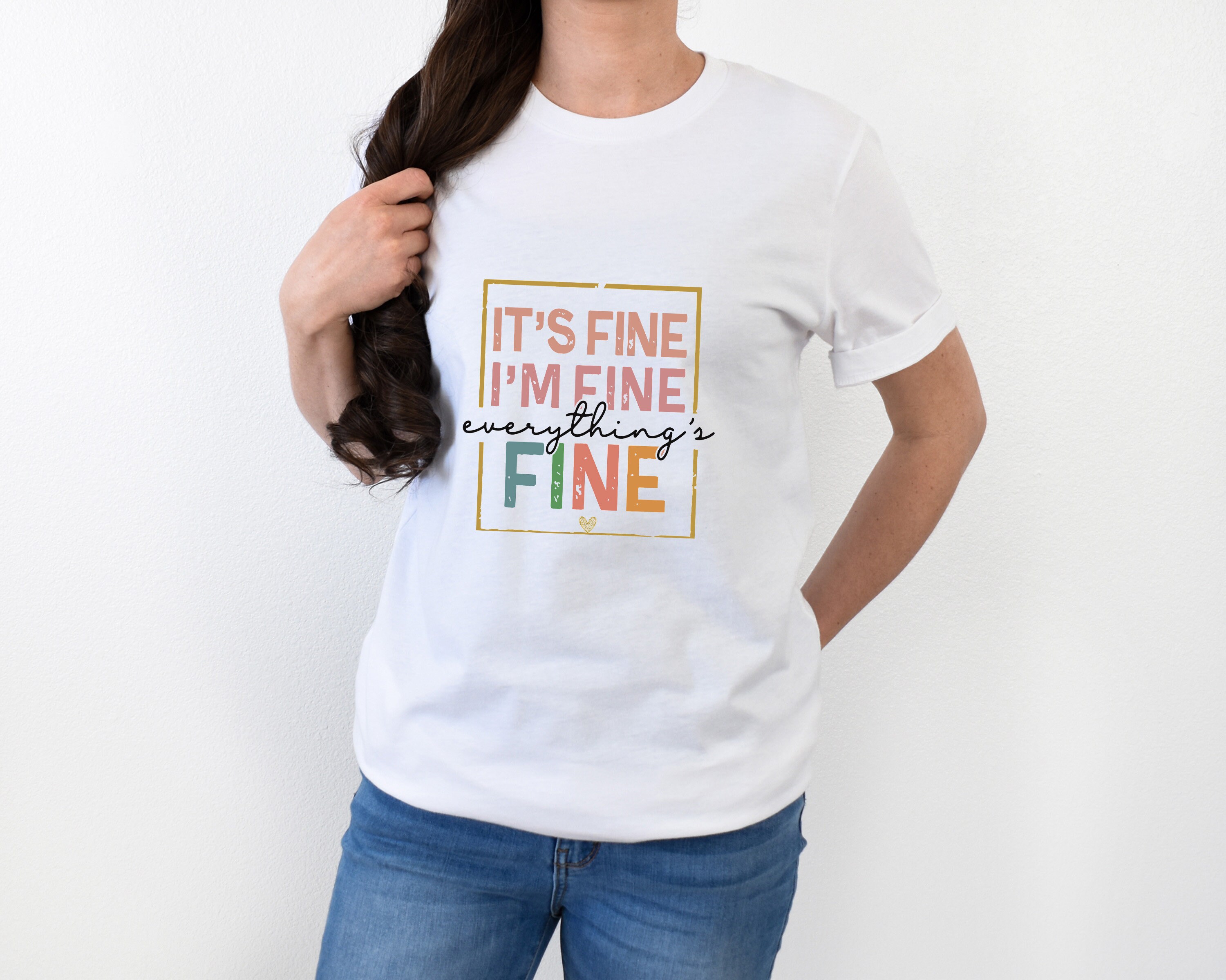 It's Fine I'm Fine Everything is Fine Sweatshirt, Motivational Crewneck ...