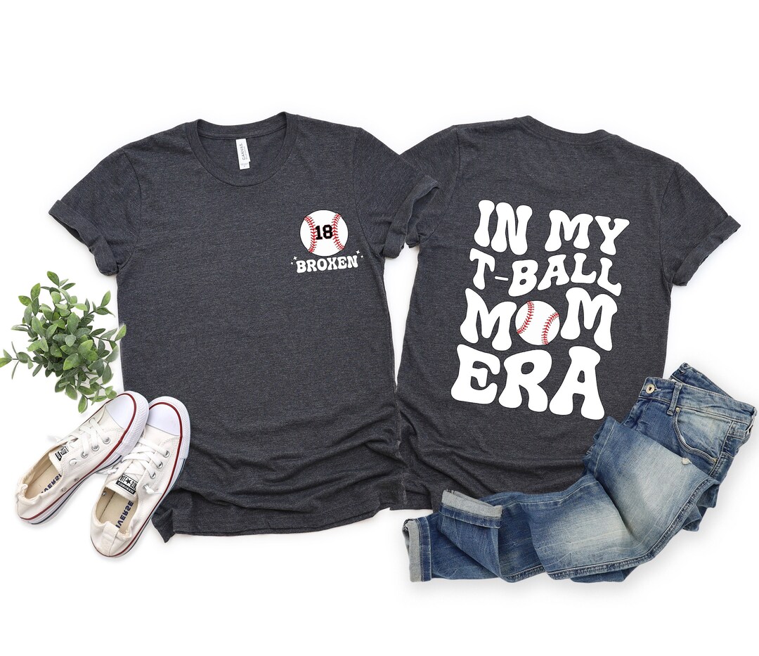 Custom T - Ball Mom Shirt, in My T - Ball Mom Era Shirt, Game Day ...