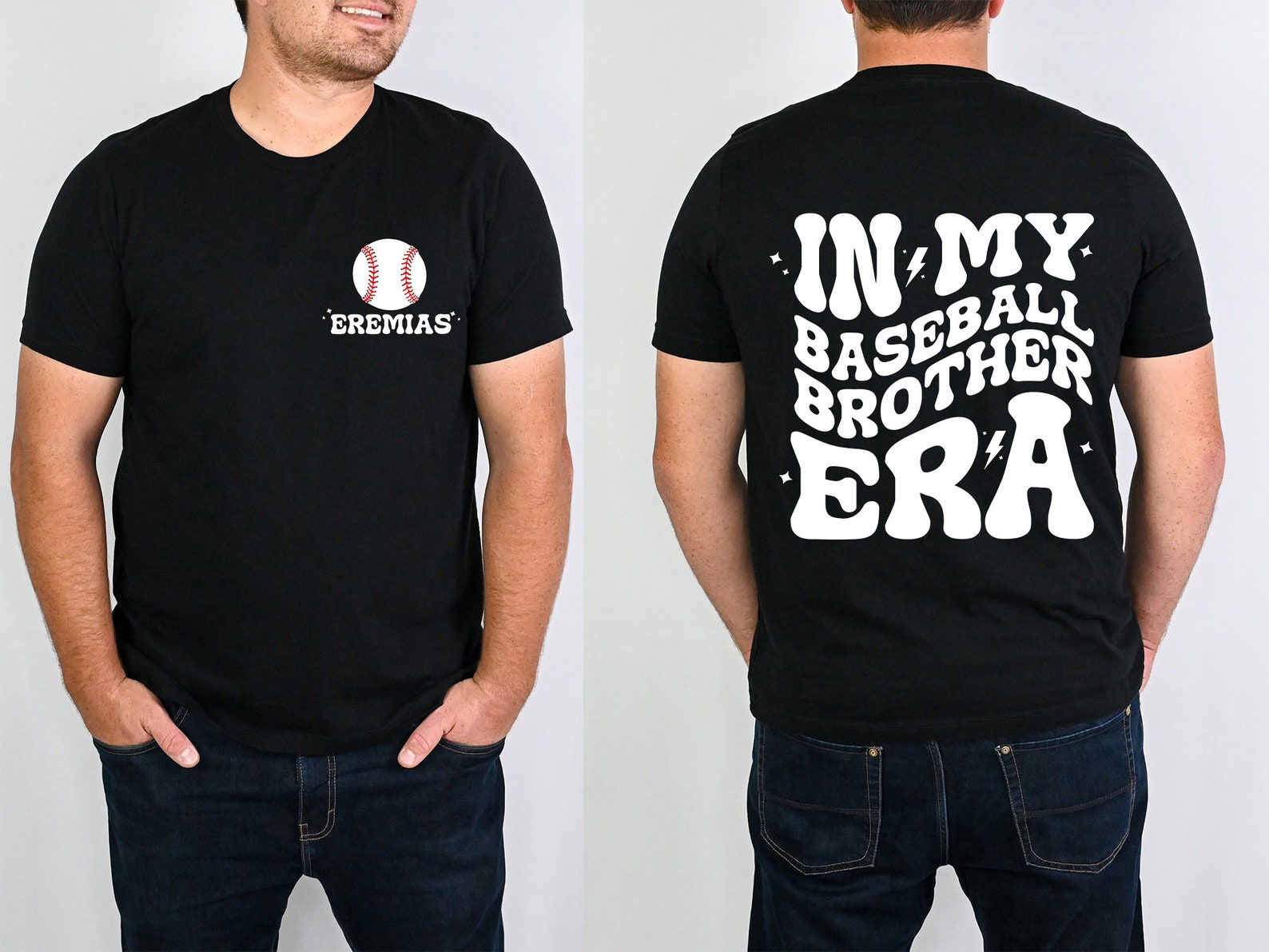 Custom Baseball Brother Shirt, in My Baseball Brother Era Shirt, Game ...