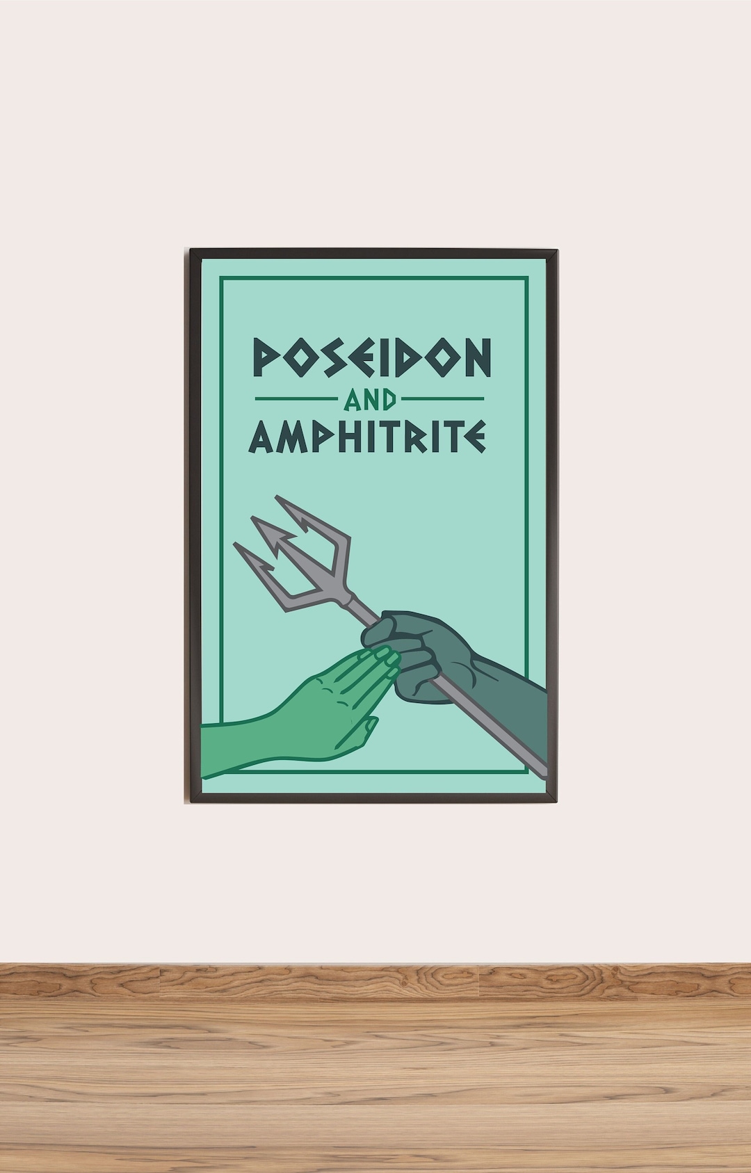 Poseidon and Amphitrite Greek Mythology Poster - Etsy