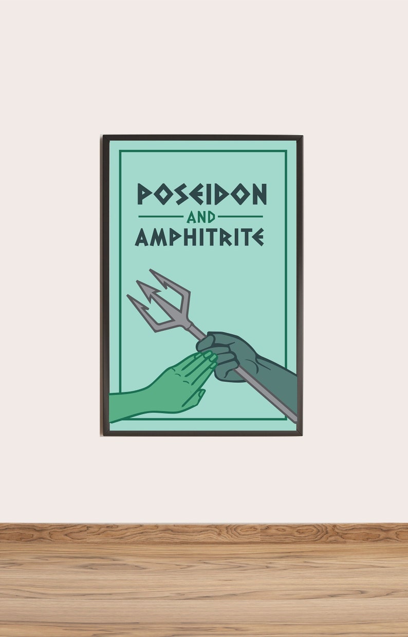 Poseidon and Amphitrite Greek Mythology Poster - Etsy
