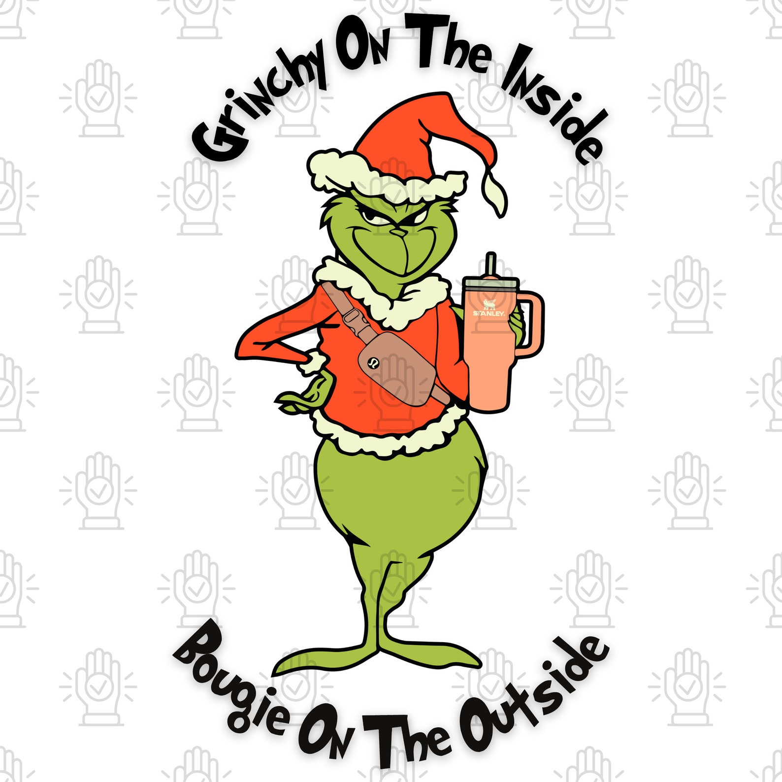 Red Bougie Grinch Red PNG Svg Grinch Red Bougie Preppy Christmas Grinch ...