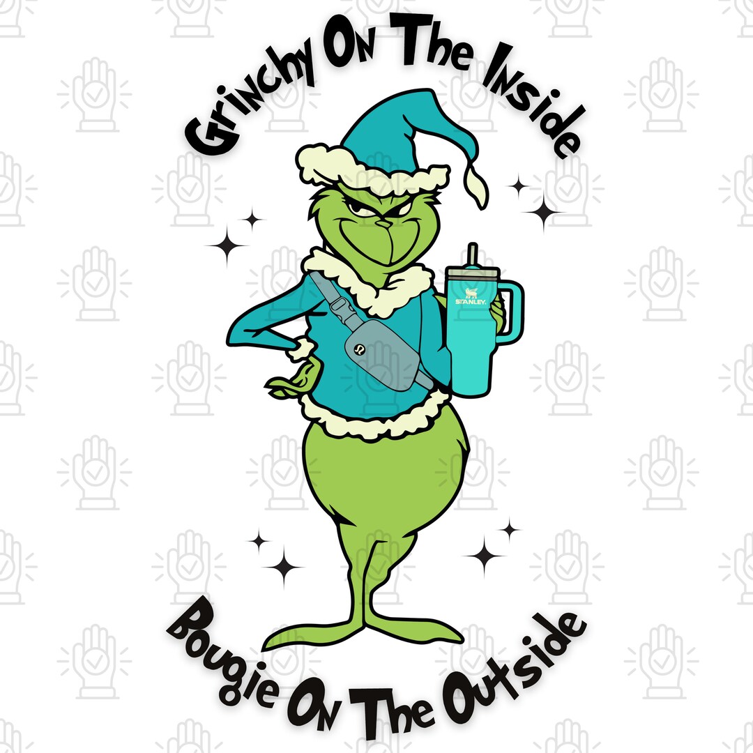 Blue Bougie Grinch Blue PNG Svg Grinch Blue Bougie Preppy - Etsy