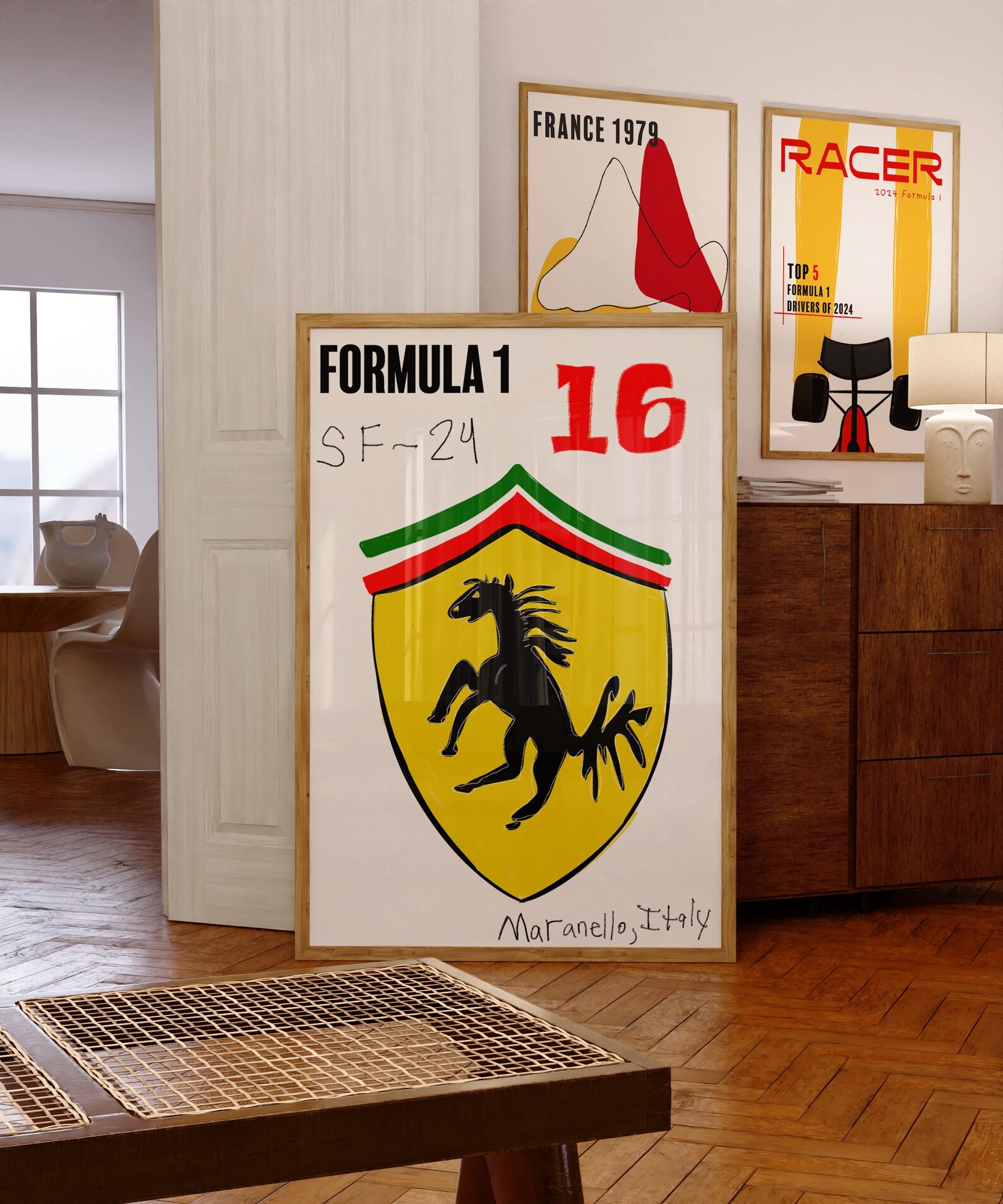 F1 Poster Set of 3, F1 Racing Printable Wall Art, Red Trendy F1 Track ...