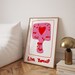 Coquette Love Poster, Hand Drawn Cherry Print, Vibrant Red Bow Print ...