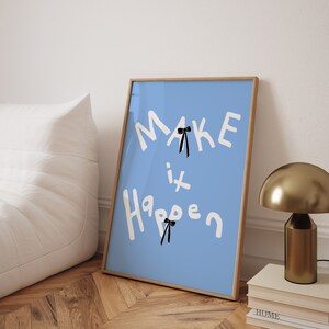 Coquette Inspirational Quote Poster, Cute Bow Inspirational Art, Trendy ...