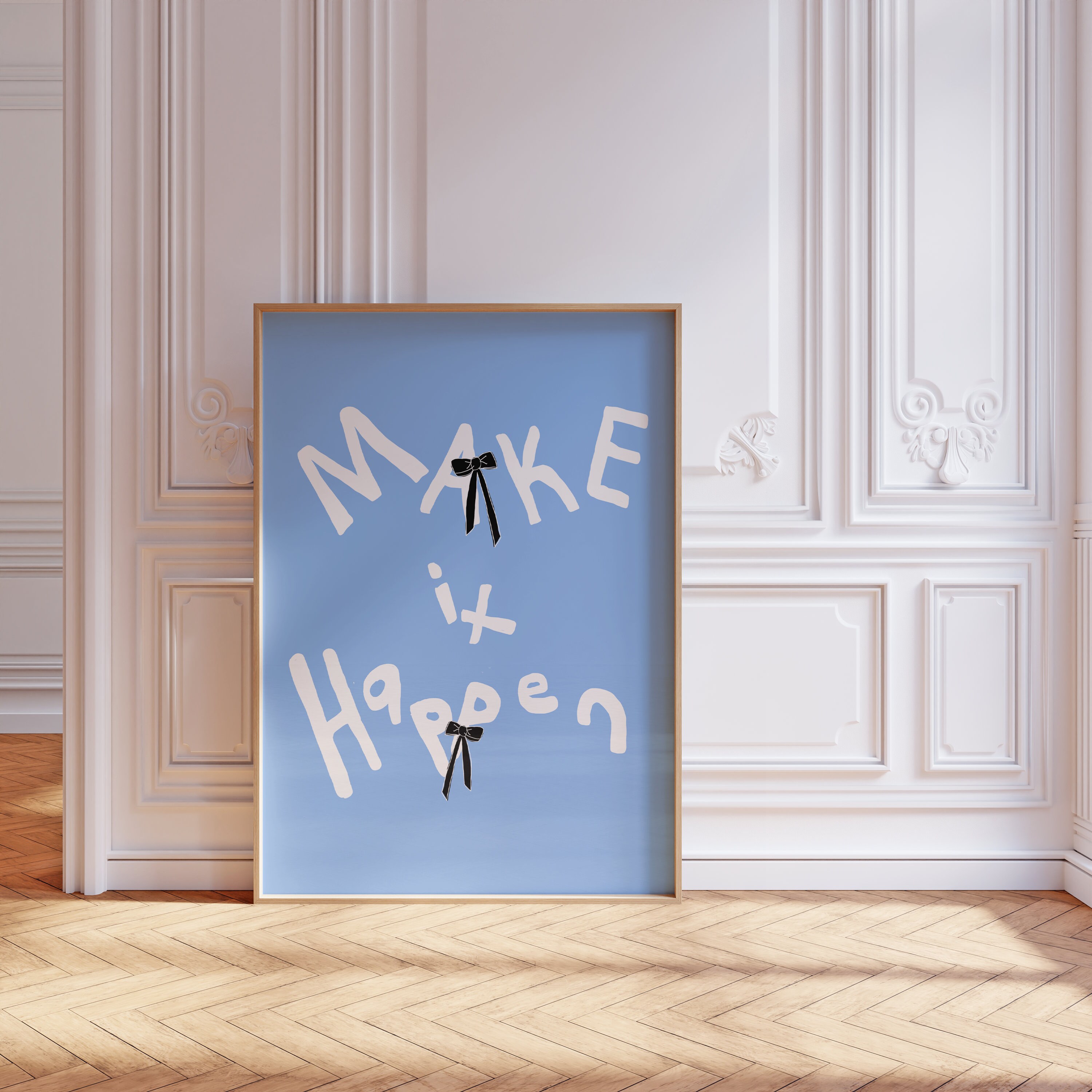 Coquette Inspirational Quote Poster, Cute Bow Inspirational Art, Trendy ...