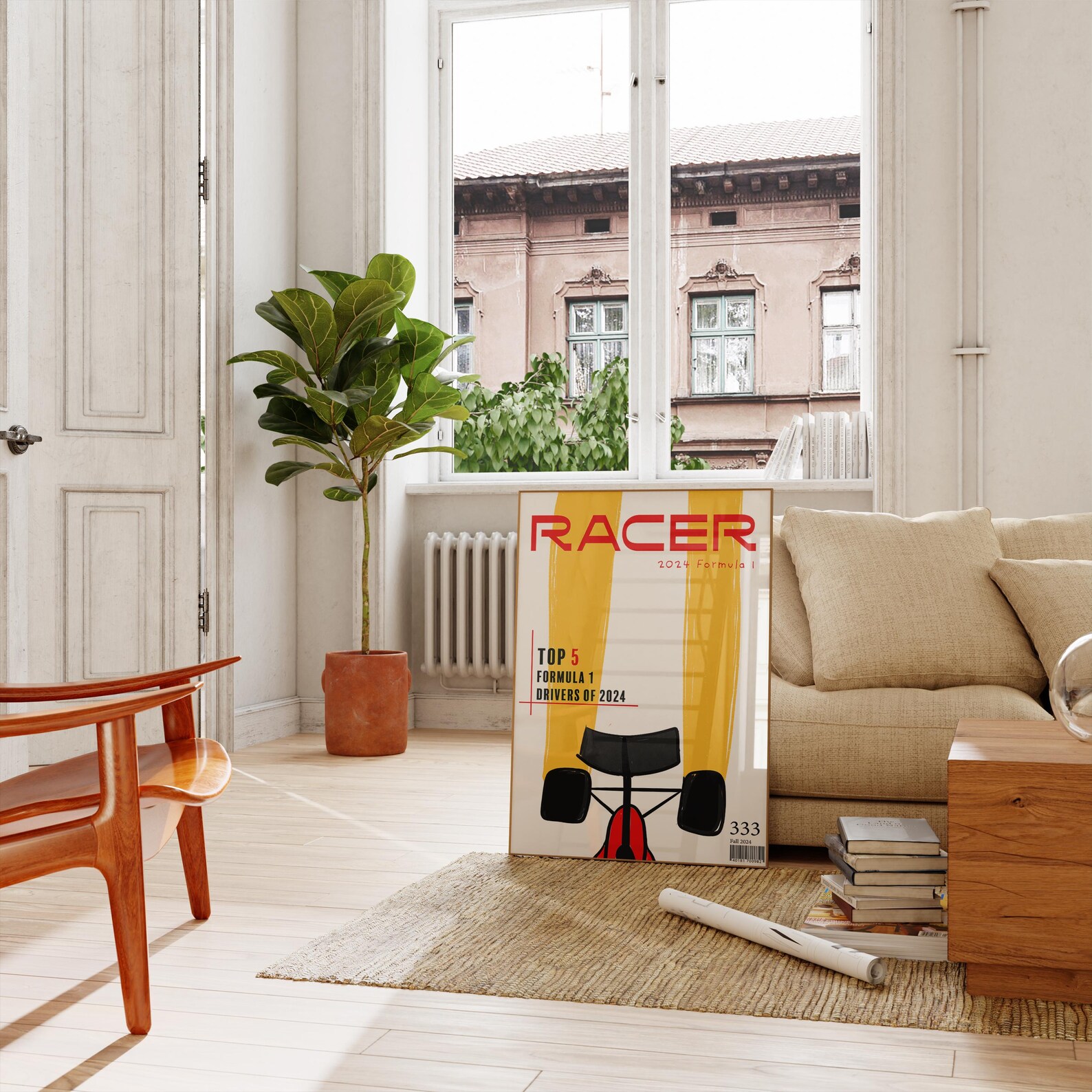 Racer F1 Poster, Vintage Racing Wall Art, Aesthetic Trendy Wall Decor ...