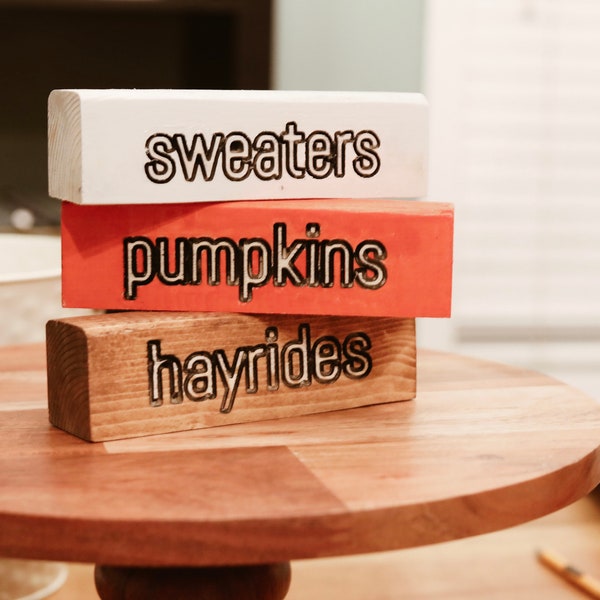 Halloween Word Block Decor - Etsy