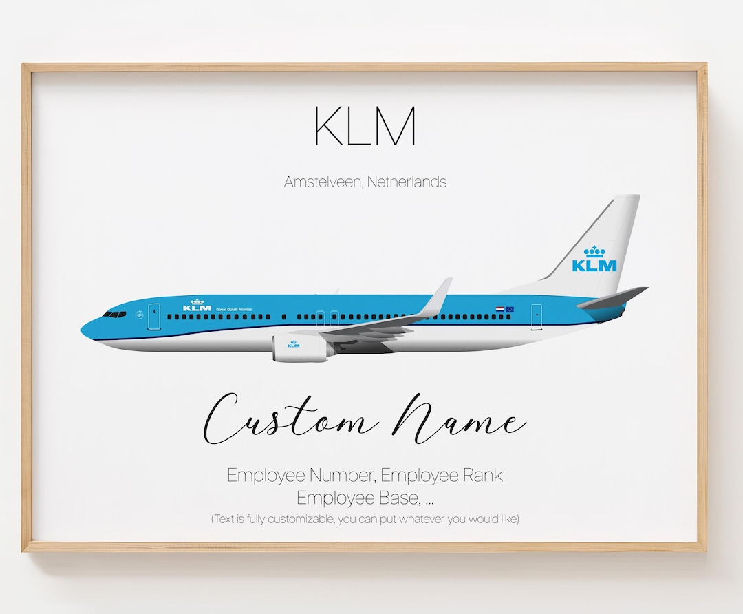 KLM Poster, KLM Print Custom Minimalistic [UNFRAMED] - Etsy
