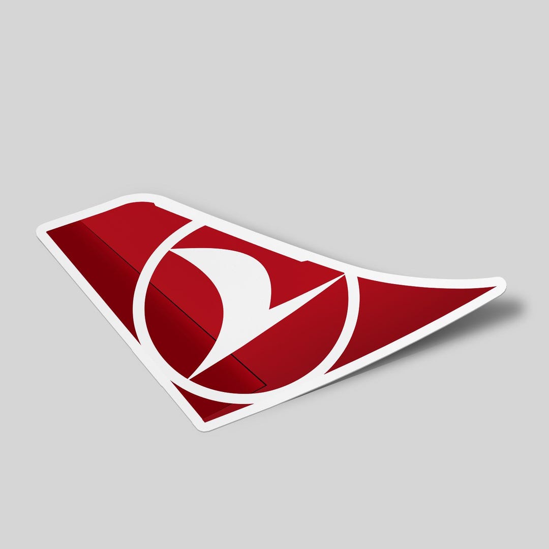 Turkish Airlines Sticker, Turkish Airlines Tailplane Decal Minimalistic ...