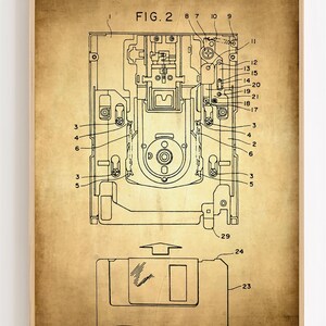 Floppy Disk Blueprint Poster, Floppy Disk Patent Wall Art Minimalistic ...