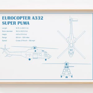 Eurocopter AS332 Super Puma Poster, Eurocopter AS332 Super Puma Print ...