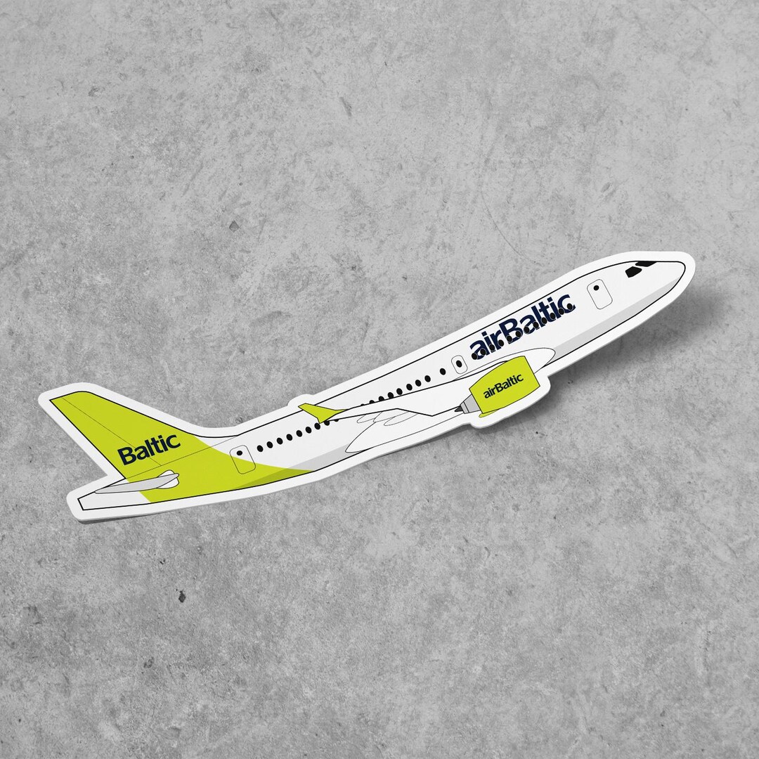 Airbus A220 Sticker, Air Baltic Sticker, Plane Decal Minimalistic - Etsy