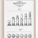 Chess Pieces Blueprint Poster, Chess Pieces Patent Wall Art ...