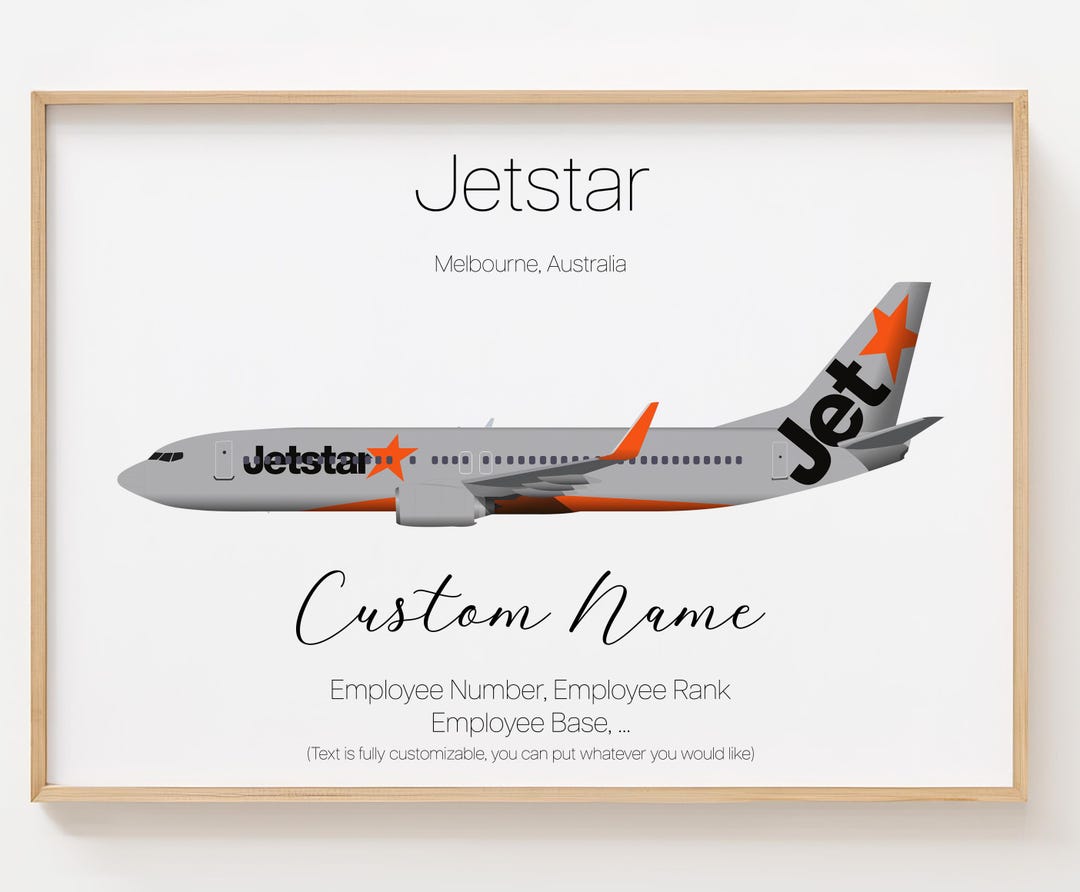 Jetstar Poster, Jetstar Print Custom Minimalistic [UNFRAMED] - Etsy