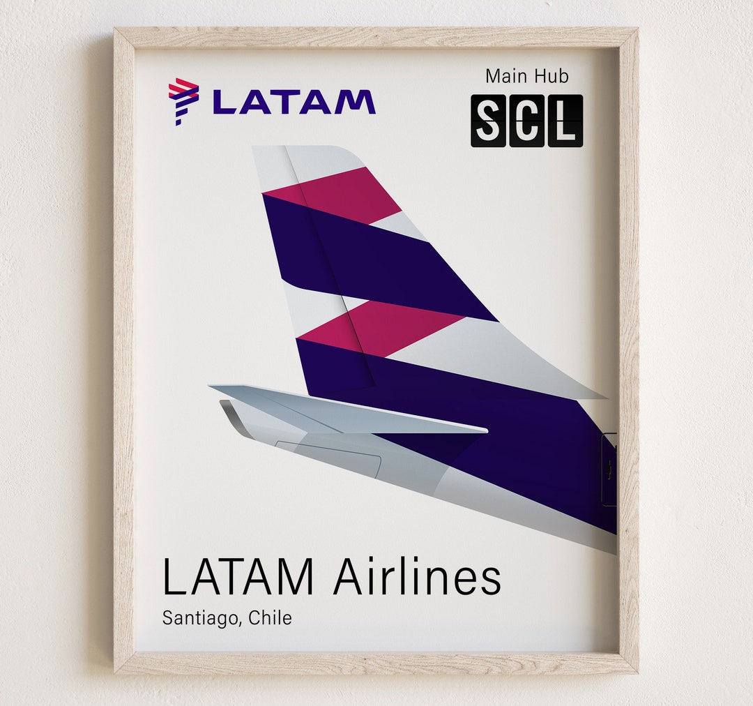 Latam Poster, Latam Print Tailplane Minimalistic [UNFRAMED] - Etsy