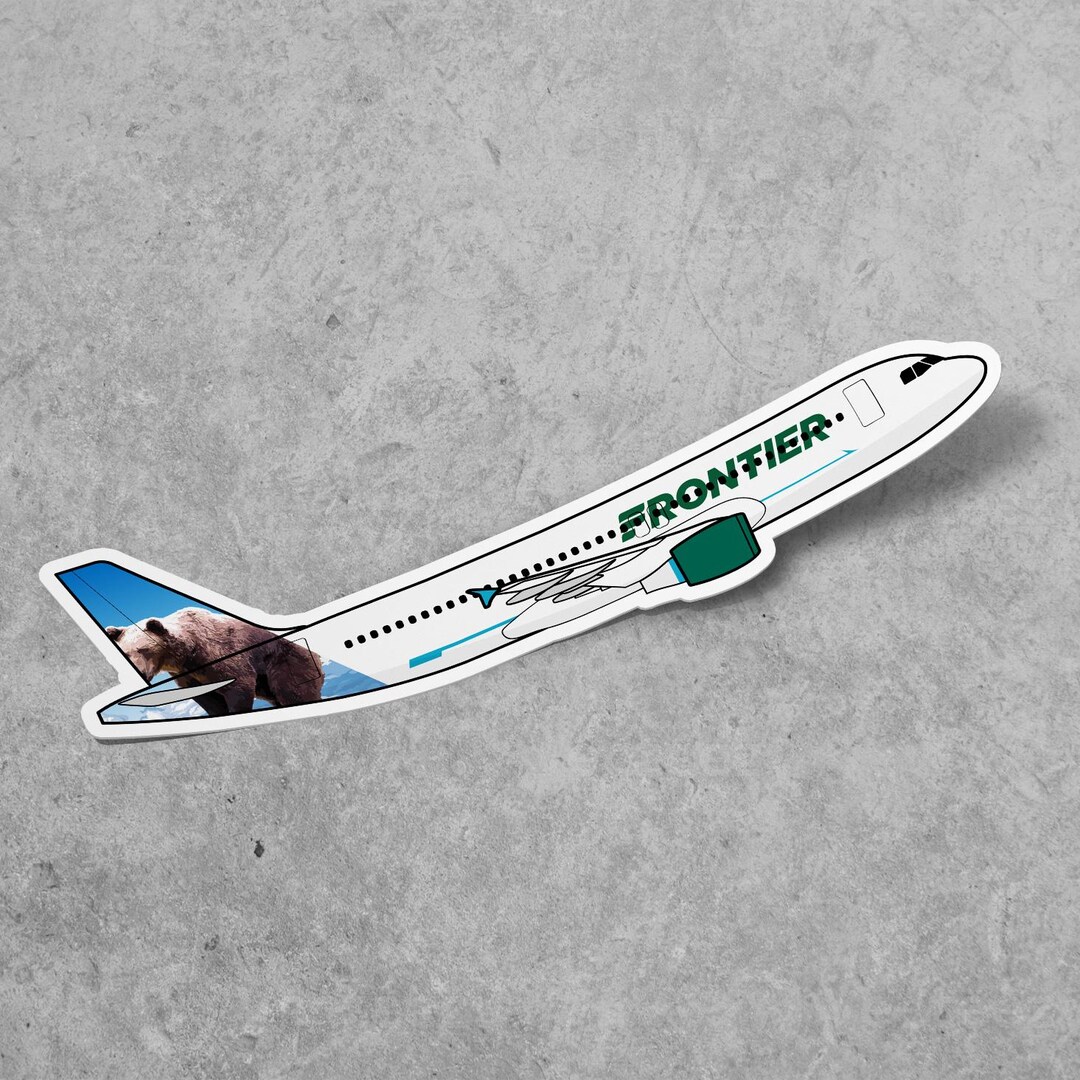 Airbus A320 Sticker, Frontier Airlines Sticker, Plane Decal ...