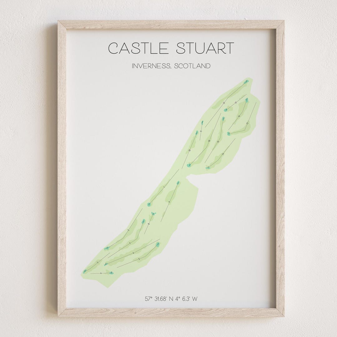 Castle Stuart Golf Course Poster | Scotland Golf Course | Golf Course ...