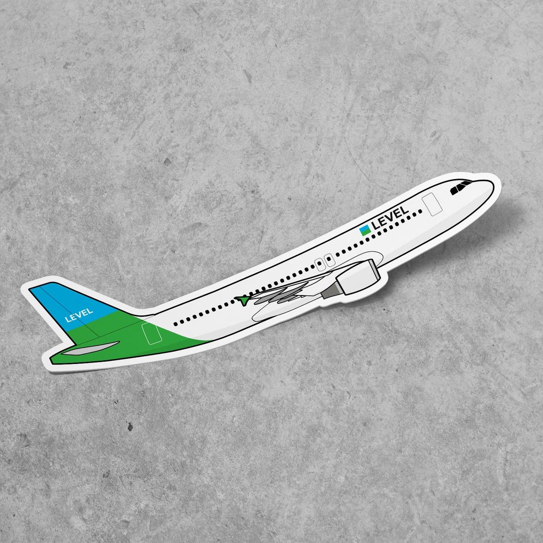 Airbus A320 Sticker, Level Sticker, Plane Decal Minimalistic - Etsy