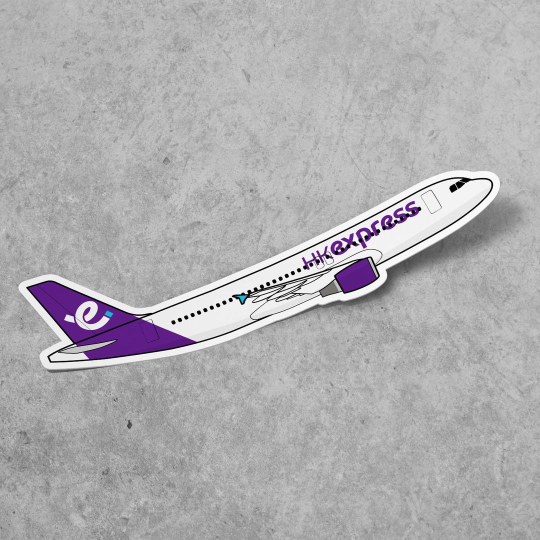 Airbus A320 Sticker, HK Express Sticker, Plane Decal Minimalistic - Etsy