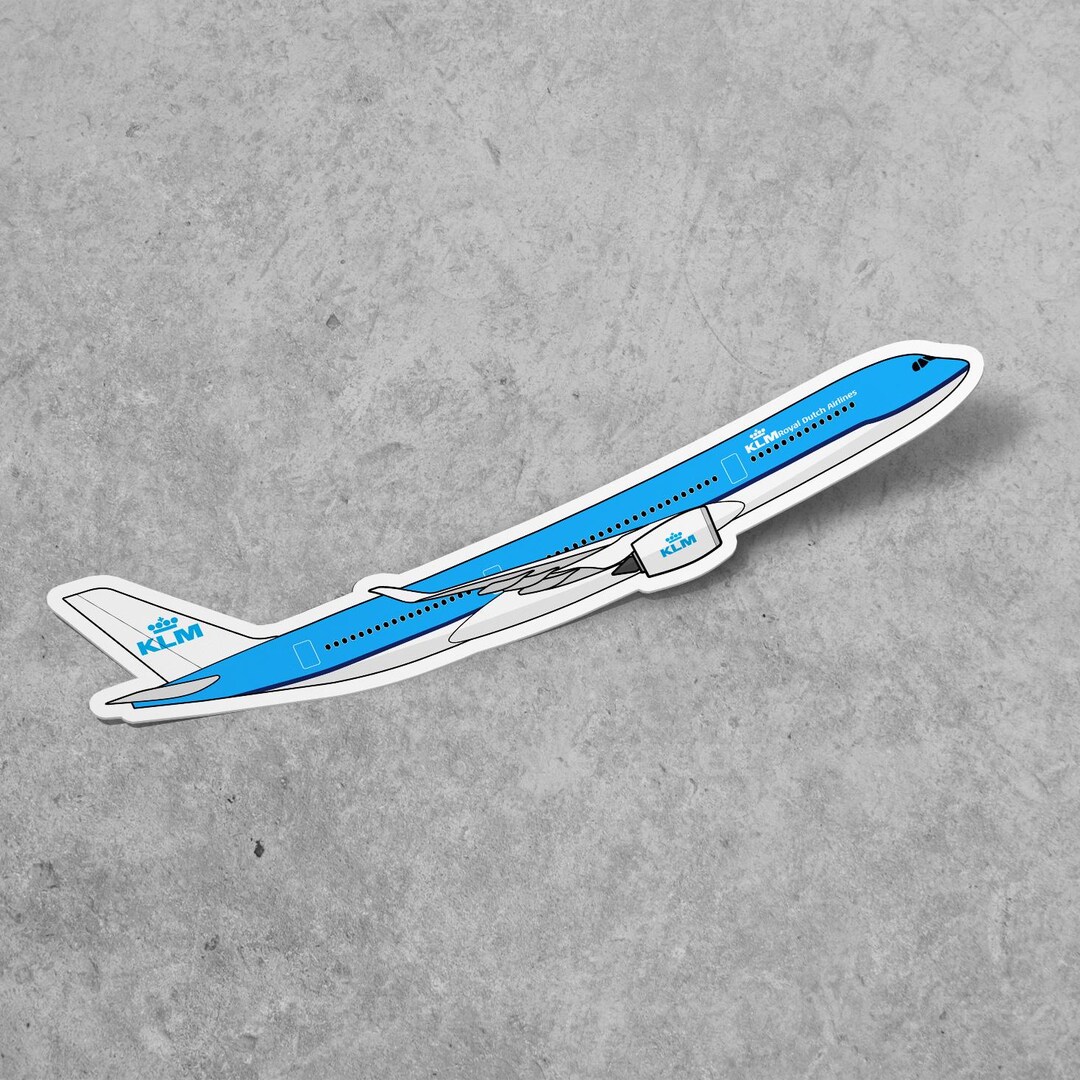 Airbus A350 Sticker, KLM Sticker, Plane Decal Minimalistic - Etsy Australia
