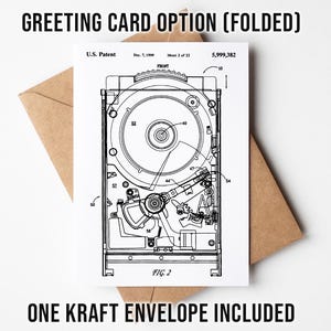 Hard Drive Blueprint Poster, Hard Drive Patent Wall Art Minimalistic ...