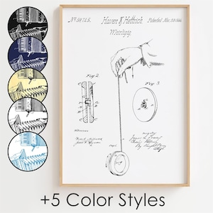 Yoyo Blueprint Poster, Yoyo Patent Wall Art Minimalistic, Gift Decor ...