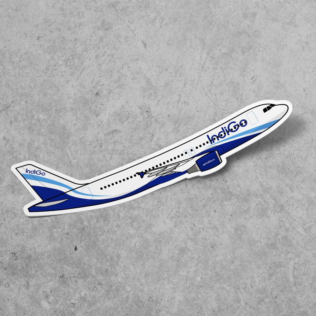Airbus A320 Sticker, Indigo Sticker, Plane Decal Minimalistic - Etsy