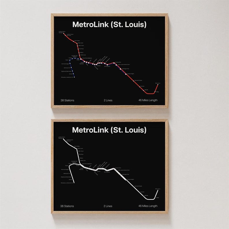 Metrolink Subway Poster, USA Subway Print Minimalistic, Wall Art Gift ...