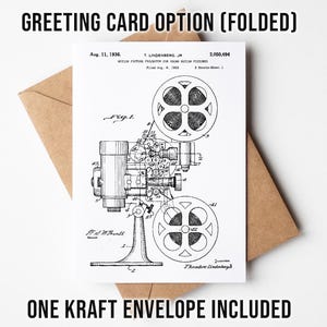 Film Projector Blueprint Poster, Film Projector Patent Wall Art ...